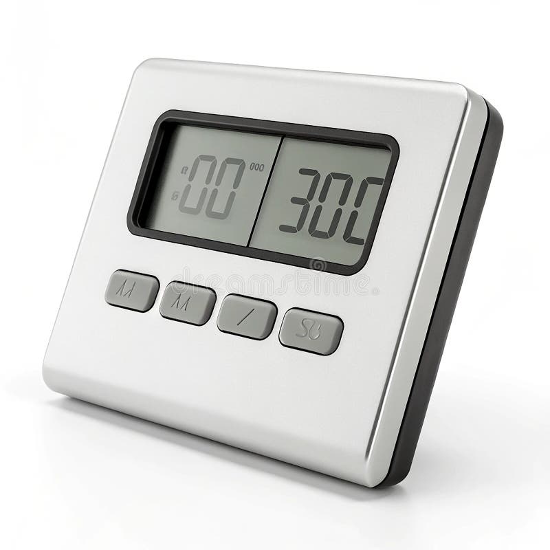 Dual Function Bathroom Timer and Clock Stock Illustration ...