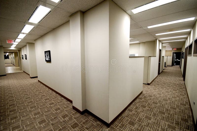 Dual Hallways stock image. Image of hallway, carpet, pathway - 372937