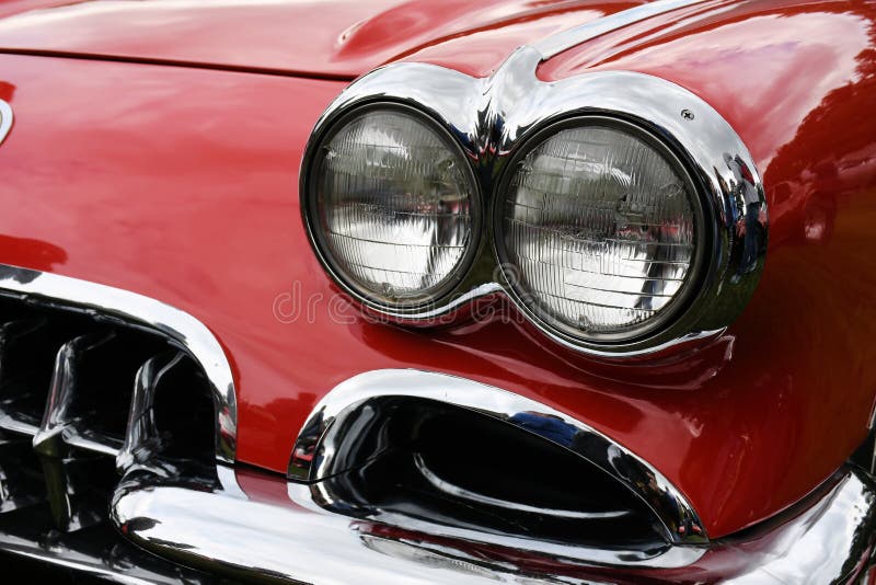 The Dual Headlights of a Classic Car Stock Photo - Image of style ... The Dual Headlights of a Classic Car Stock Photo - Image of style ...