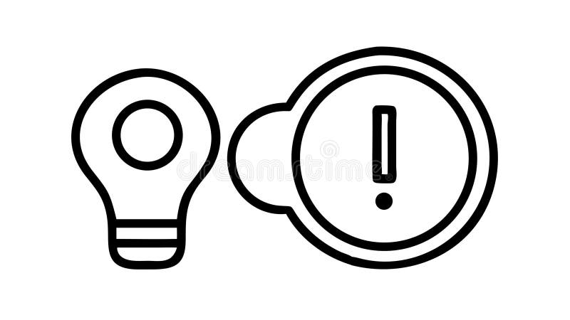 Dual Idea Lightbulbs Icon for Collaboration Shared Vision, Vector ...
