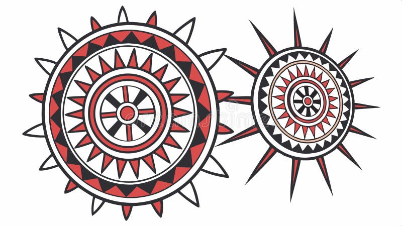 Dual Interconnected Circular Ornamental Patterns, Symmetrical Art ...