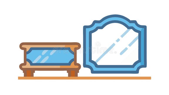 Dual Mirrors: Reflection and Perspective, Vector Design Generative AI ...