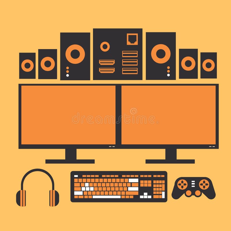 Print stock vector. Illustration of electronics, headsets - 190682916