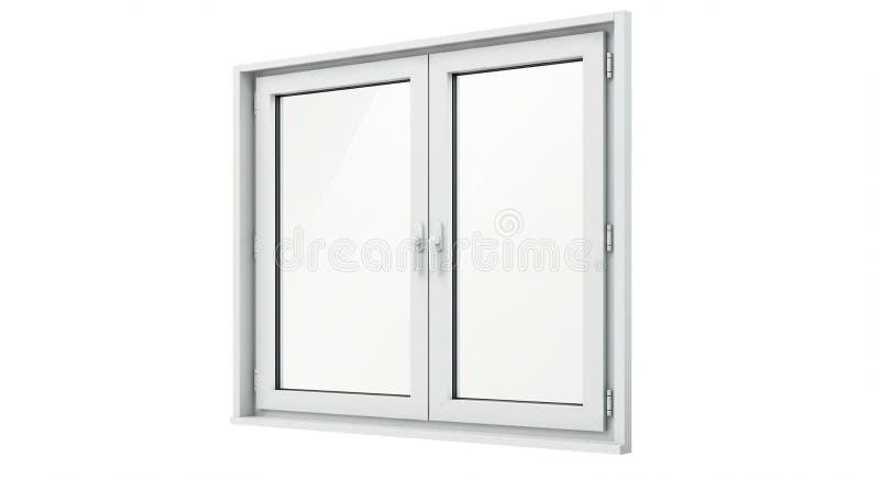 Dual-panel White Window with a Sleek, Modern Design. the Frame is Made ...