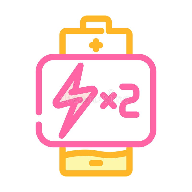 Dual Power Source Color Icon Vector Illustration Stock Illustration ...