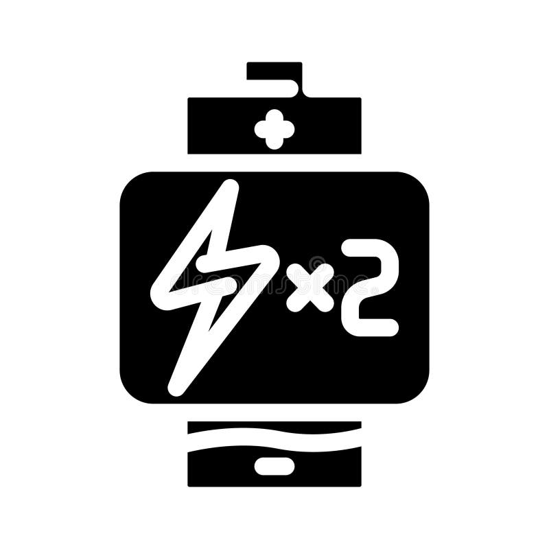 Dual Power Source Glyph Icon Vector Illustration Stock Illustration ...