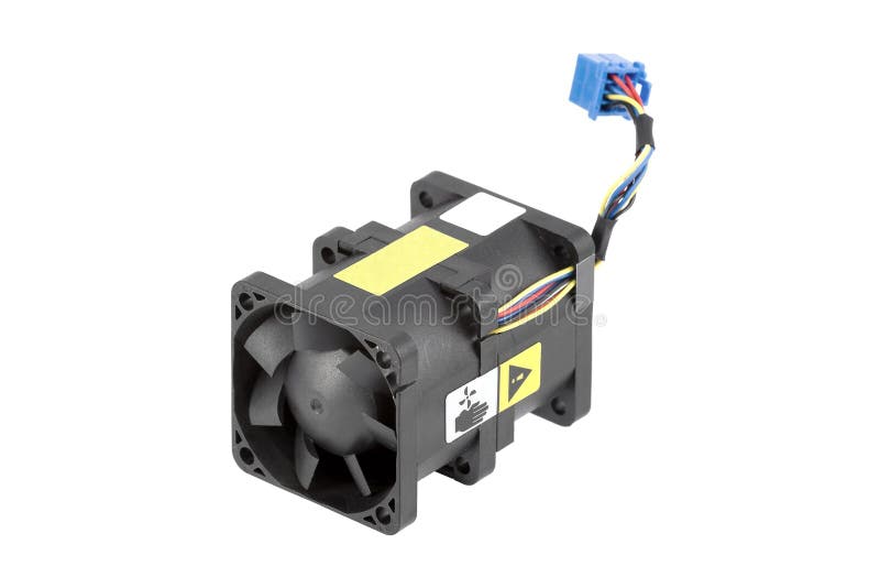 Dual-Rotor Cabled Cooling Fan Stock Image - Image of cage, intake: 29056723