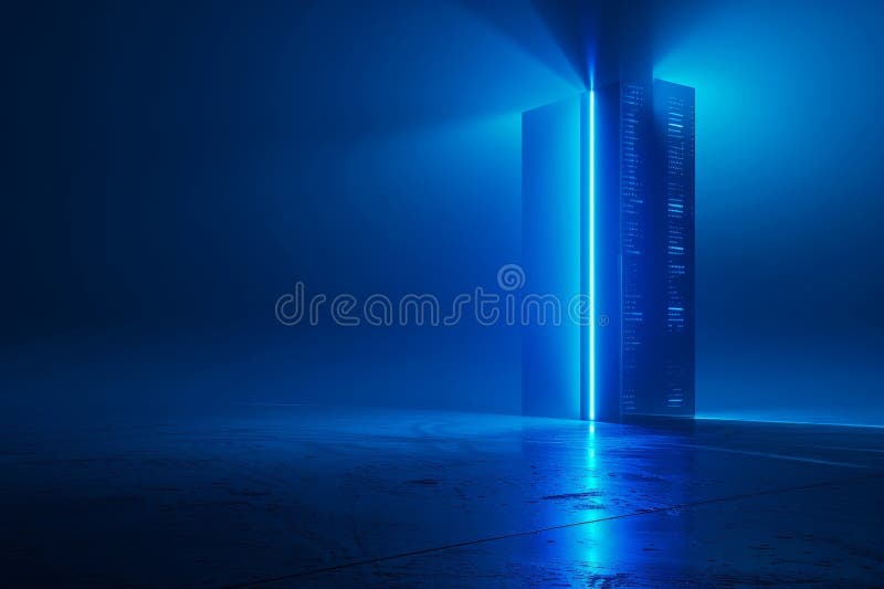 Dual Servers, Blue Mystery Light, Small Data Box, Expansive Text Space ...