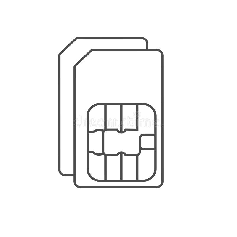 SIM Card Icon. Vector Illustration, Flat Design Stock Illustration ...