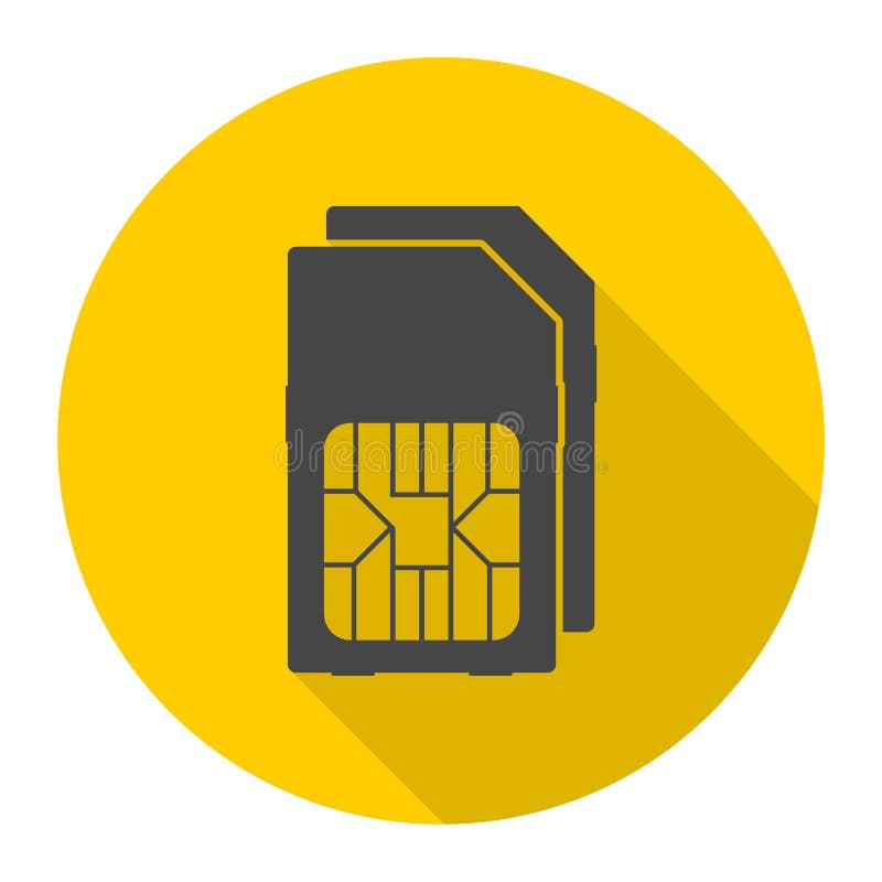 Dual SIM cards icon stock vector. Illustration of design - 111662197