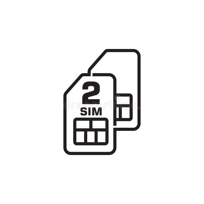 Dual Sim Logo , Sim Card Logo Stock Vector - Illustration of ...