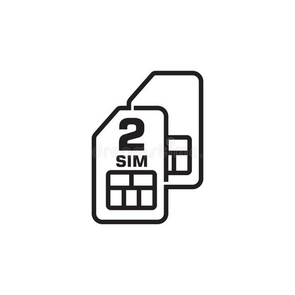 Dual Sim Logo , Sim Card Logo Stock Vector - Illustration of ...