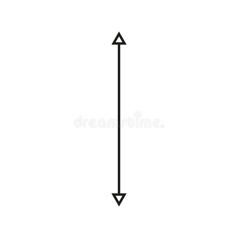 Dual Thin Long Straight Double Ended Arrow. Geometric Mathematical ...