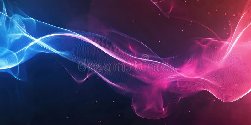 Dual-Toned Energy Waves: Abstract Background with Flowing Blue and Red ...
