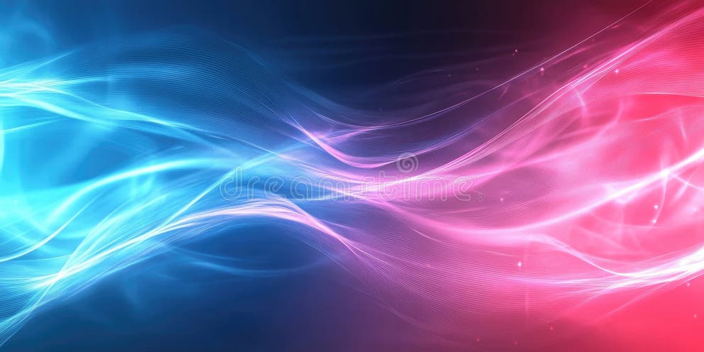 Dual-Toned Energy Waves: Abstract Background with Flowing Blue and Red ...