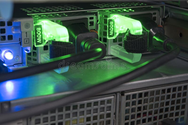 Dual 800 Watt Power Supplies for a Computer Server Stock Image - Image ...