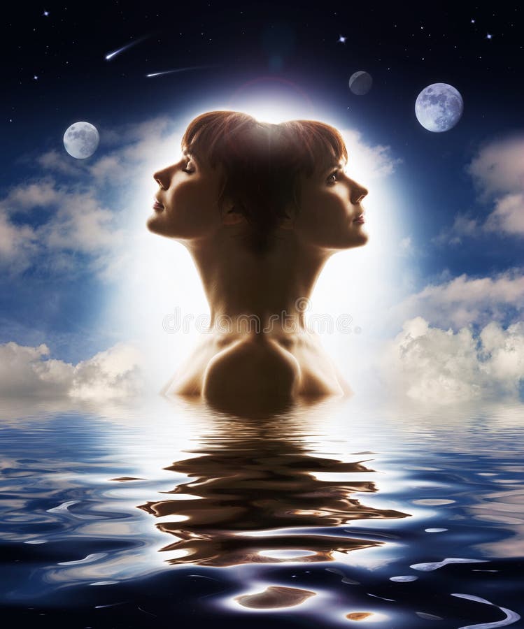 Duality of human nature stock image. Image of calmness - 11601507