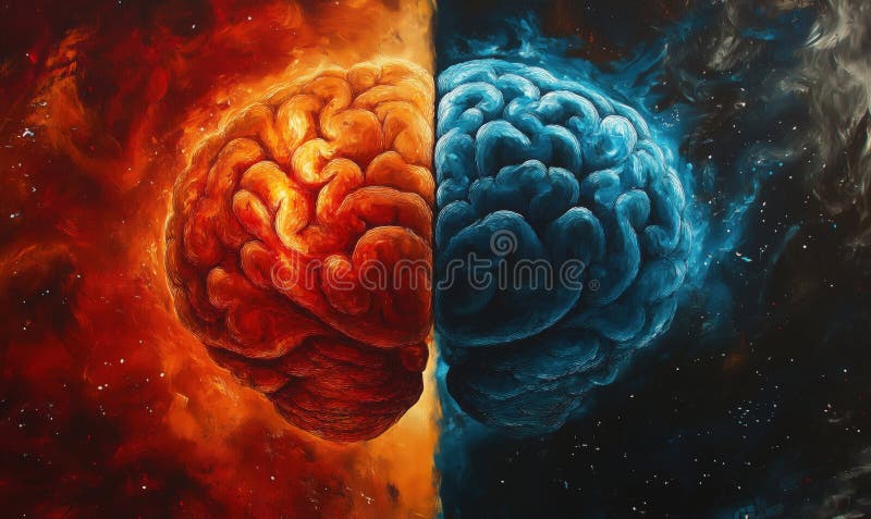Duality of Mind: Orange and Blue Brain Representing Emotions and Logic ...