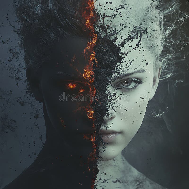 Duality: a Split-Image Concept Showing Two Sides of the Same Story ...