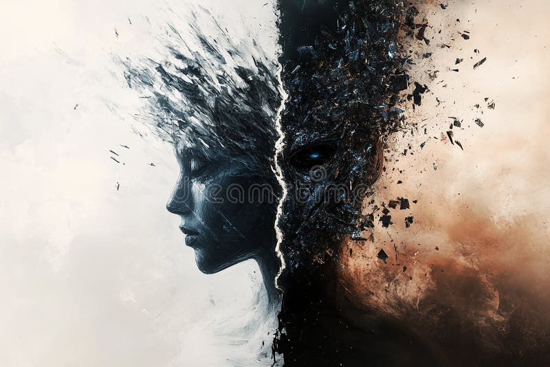 Duality: a Split-Image Concept Showing Two Sides of the Same Story ...