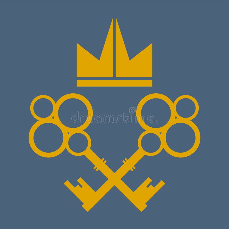 Chaves Cruzadas E Símbolo Vetor Punhal Emblema, Chaves Na Mão E Espada ...