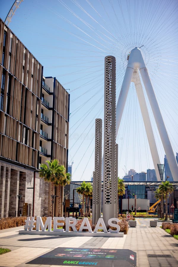 Dubai, April 2019 Hashtag Meraas on the Blue Water Island Editorial ...