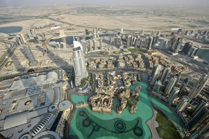 Dubai Buildings On The Blue Sky Stock Photo - Image of park, lens: 17003604