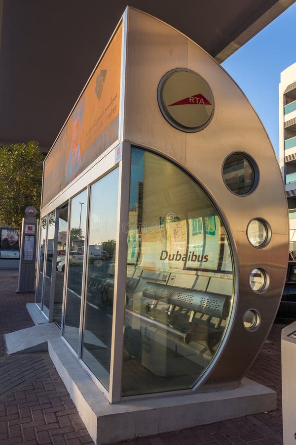 Air Conditioned Bus Stop in Dubai Editorial Photo - Image of emirates ...