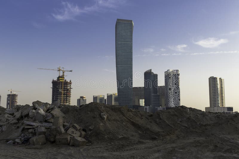 Dubai Business Bay Under Construction Editorial Stock Image - Image of ...