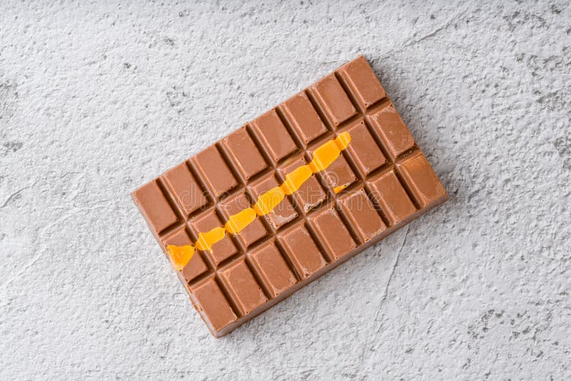 Dubai Chocolate Bar Green Kadayif Peanut Butter White Stone Table Stock ...