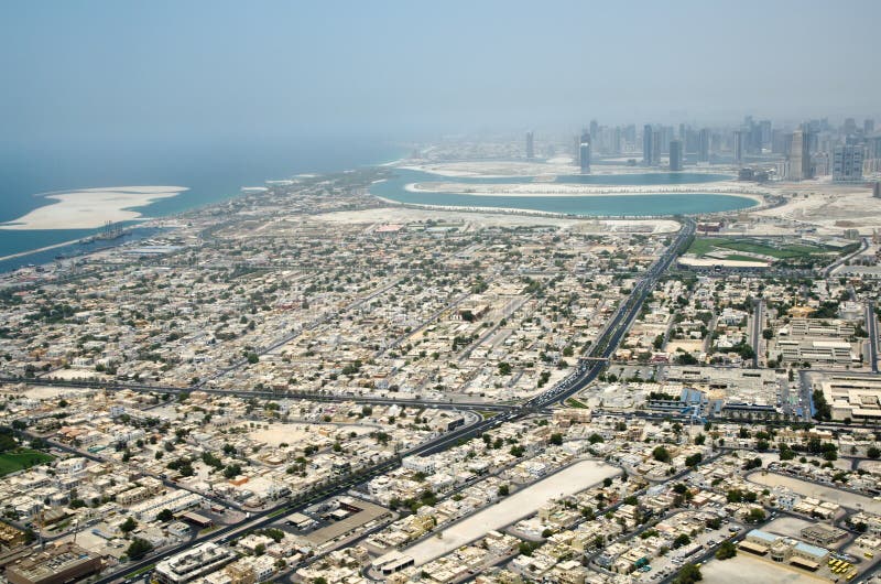 Dubai City from Bird S Eye View Stock Photo - Image of aerial ...