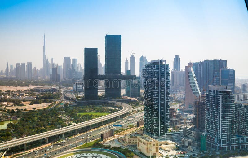 Dubai City Downtown View at Day Time Editorial Stock Image - Image of ...