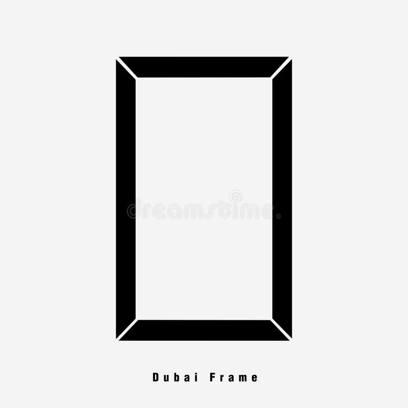 Dubai City Name Written with Frame Icon Stock Vector - Illustration of ...