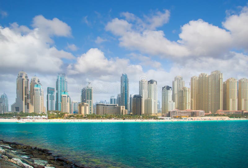 Dubai city and sea stock image. Image of khalifa, outside - 26162659