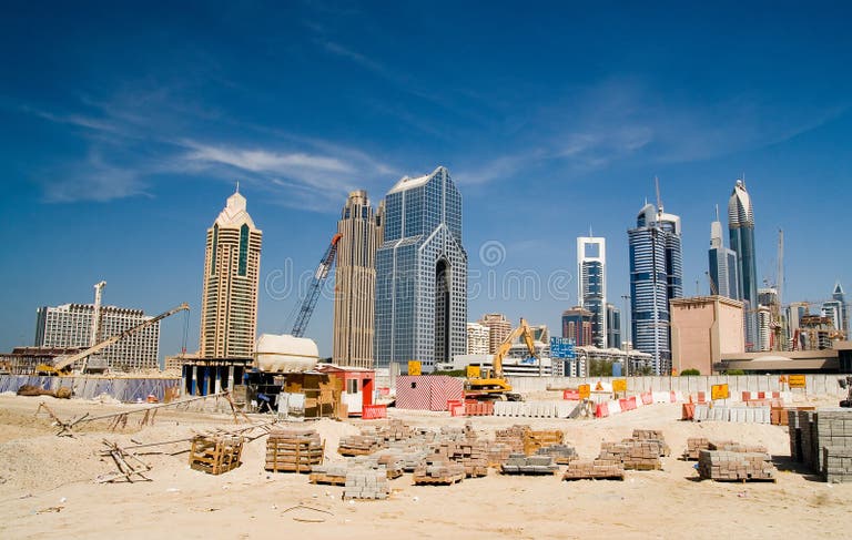 Dubai construction site stock photo. Image of dubai, desert - 3957436