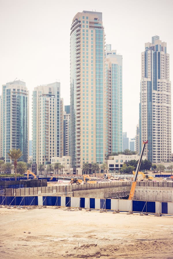 Dubai Construction Site stock image. Image of empty - 106021917