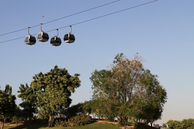 Dubai cable car stock photo. Image of east, rail, tourism - 608884