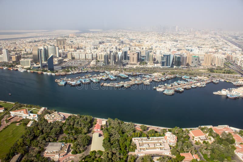 Dubai Creek river, Dubai stock image. Image of edge, downtown - 56361223