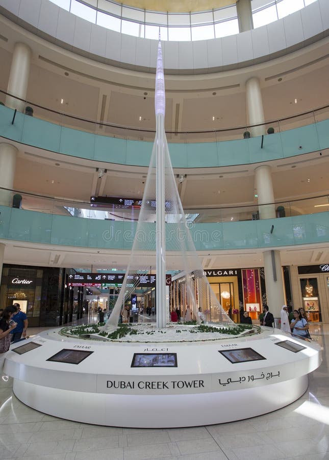 Dubai Creek Tower Model in Dubai Mall, it Will Be the Highest Building ...