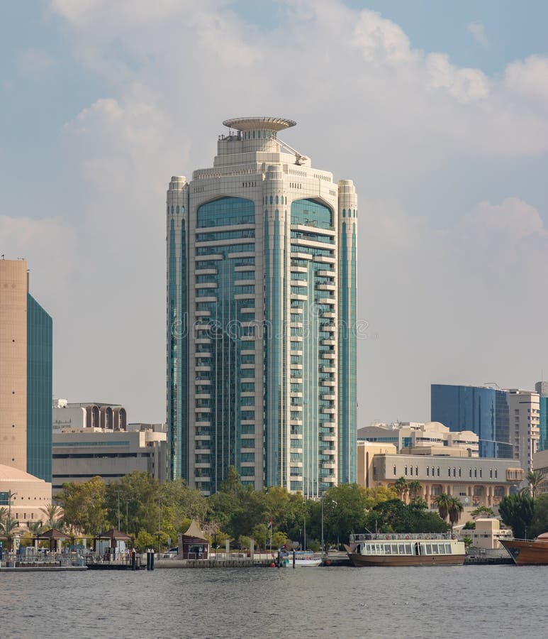 Dubai Creek Tower editorial stock image. Image of arab - 308486704