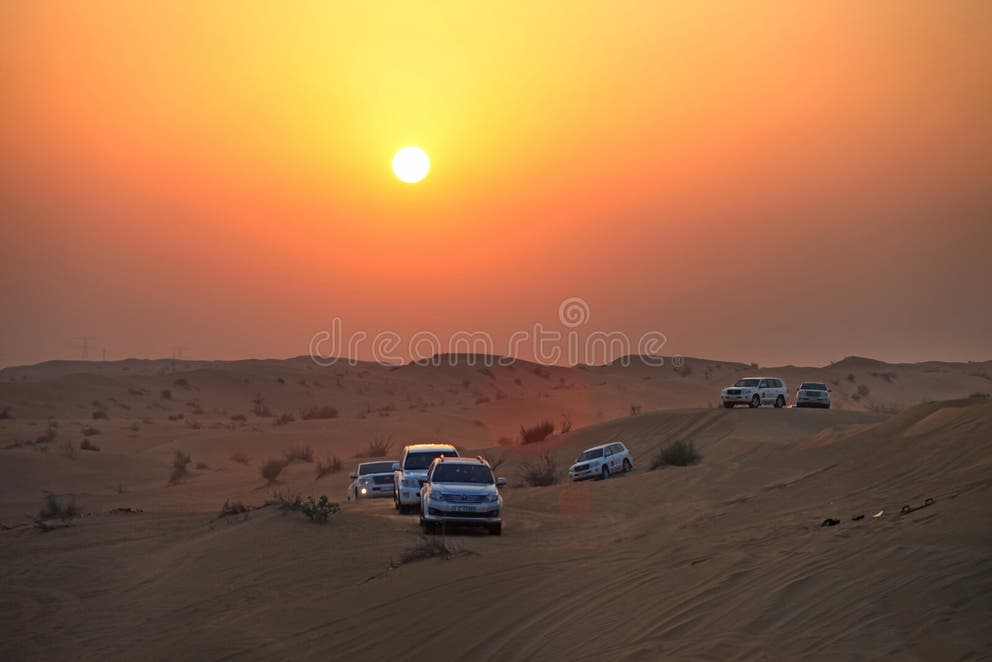 Dubai. Desert driving editorial stock photo. Image of orange - 63433023