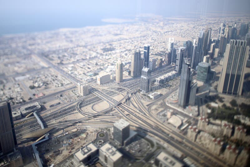 Dubai Downtown Beautiful City View Stock Image - Image of ground, blue ...