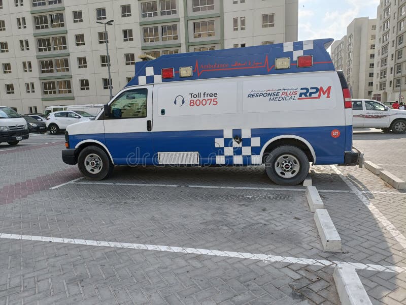 Dubai Emergency Response Unit Ambulance Editorial Photography - Image ...