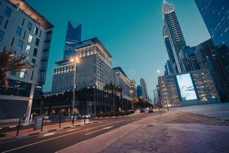 Dubai financial centre editorial stock photo. Image of fini - 268537608