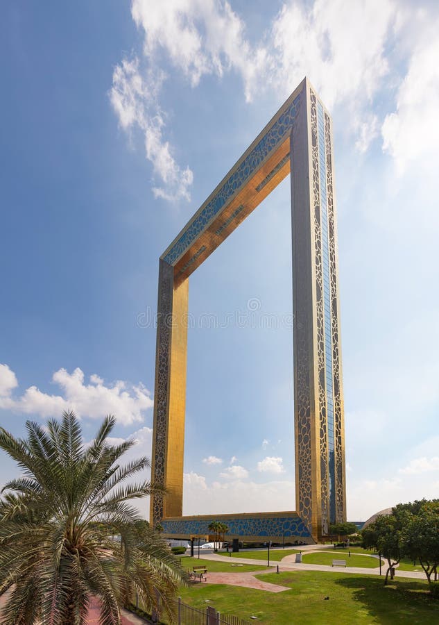 Dubai Frame stock image. Image of palm, deck, emirates - 308486797