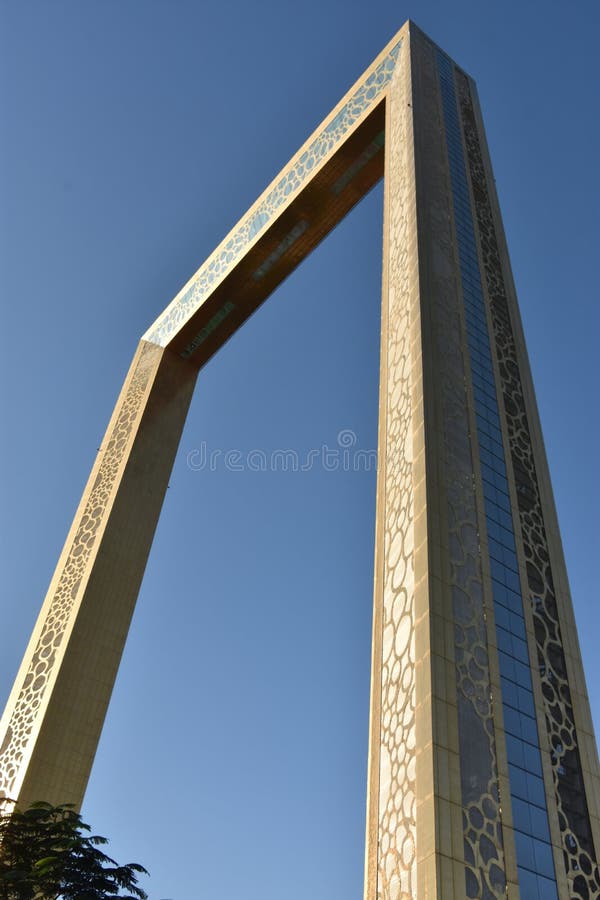 Dubai Frame in Dubai, UAE stock image. Image of tall - 139239673