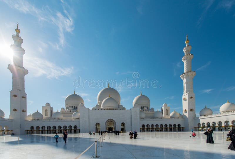 Dubai - JANUARY 9, 2015: Sheikh Zayed Mosque on Editorial Stock Image ...