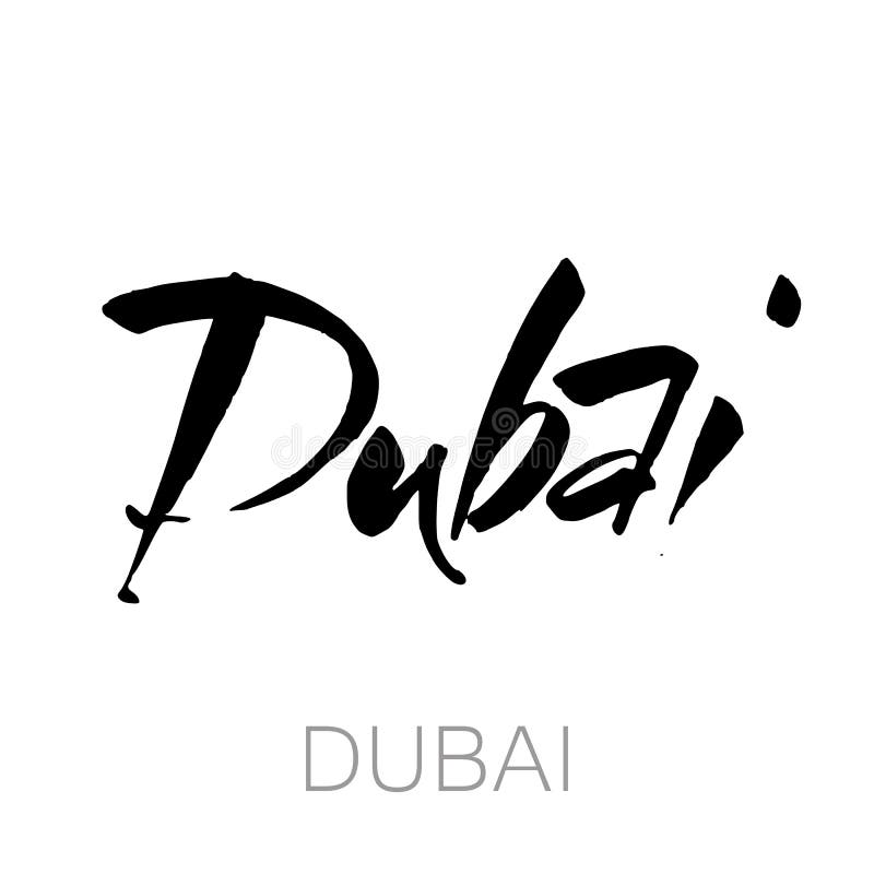 Dubai lettering template stock vector. Illustration of idea - 106323594