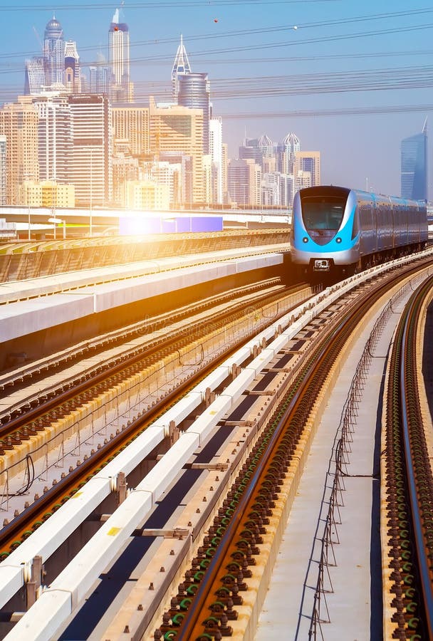 Dubai Lines Metro Station stock photo. Image of arab - 136785104