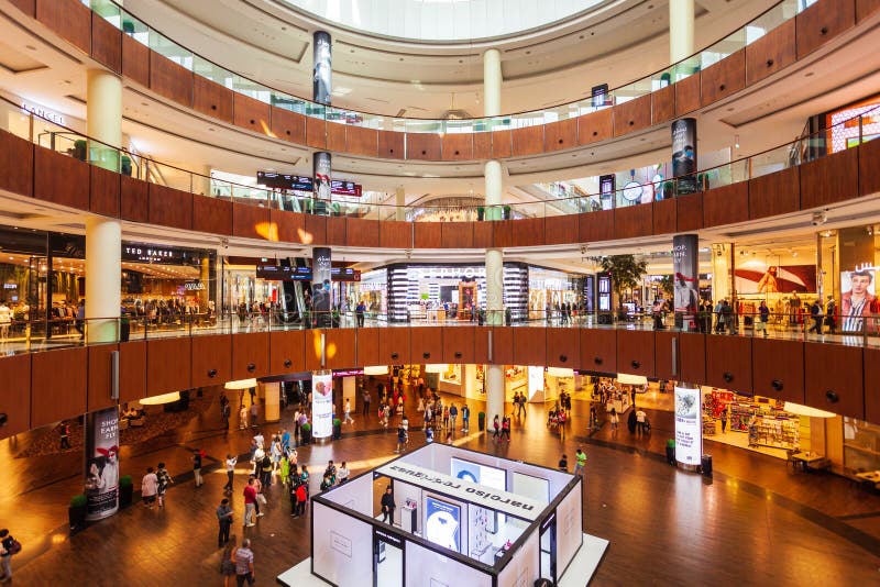 Dubai Mall Interior in Dubai, UAE Editorial Stock Image - Image of shop ...